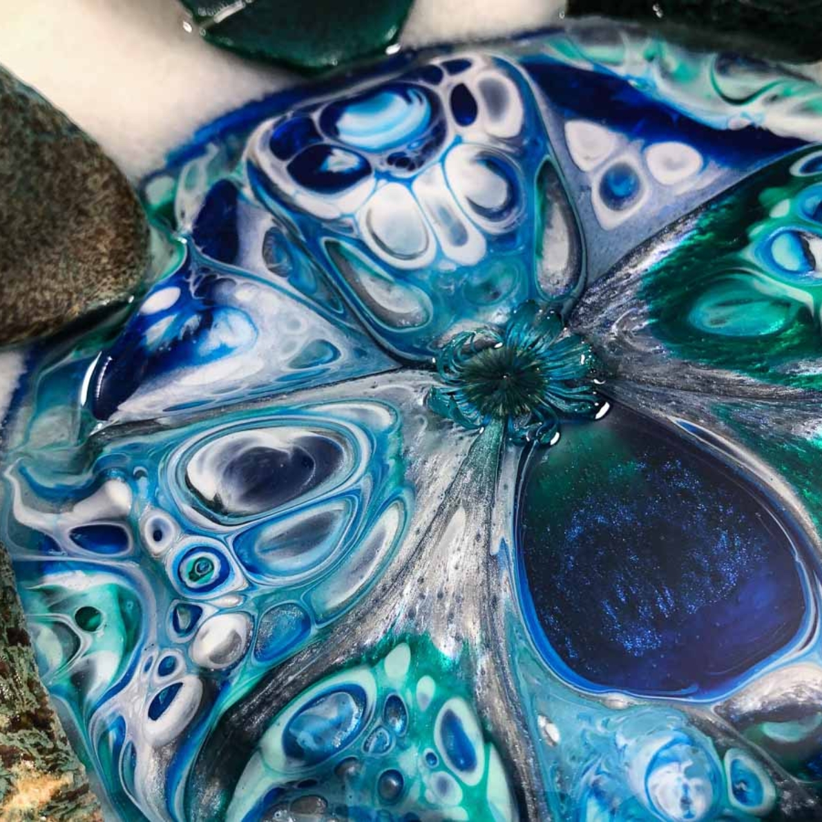 Flower with texture – SOLD – JOTZ designs LLC