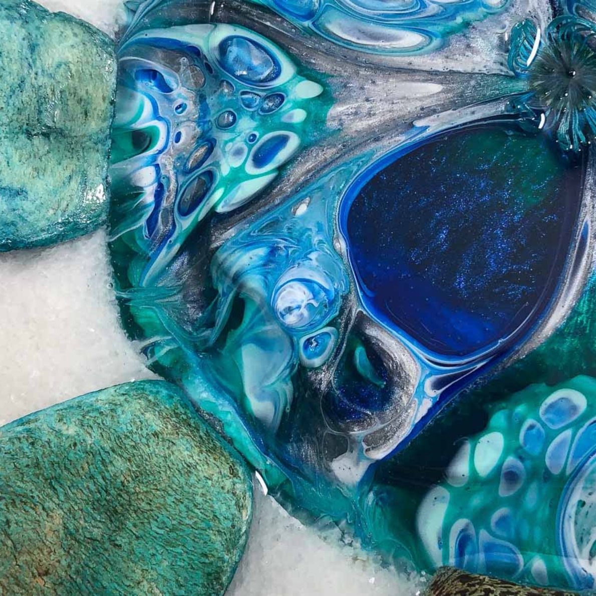 Flower with texture – SOLD – JOTZ designs LLC